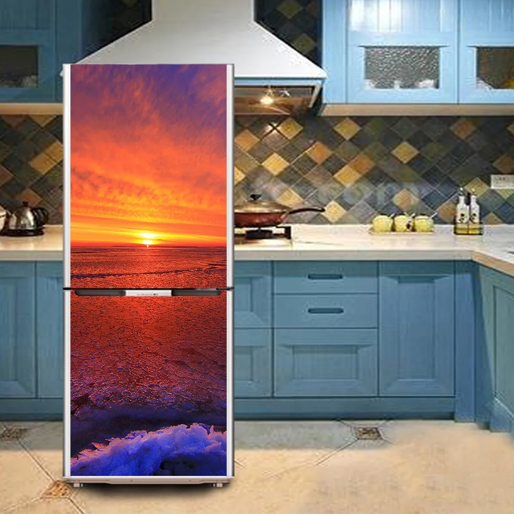 3D Wallpaper For Refrigerator Self Adhesive Vinyl Kitchen Sticker ...