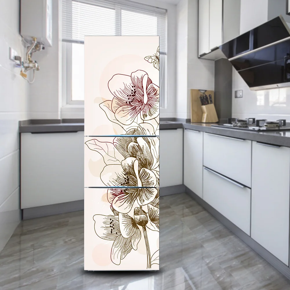 3D Wallpaper For Refrigerator Self Adhesive Vinyl Kitchen Sticker ...