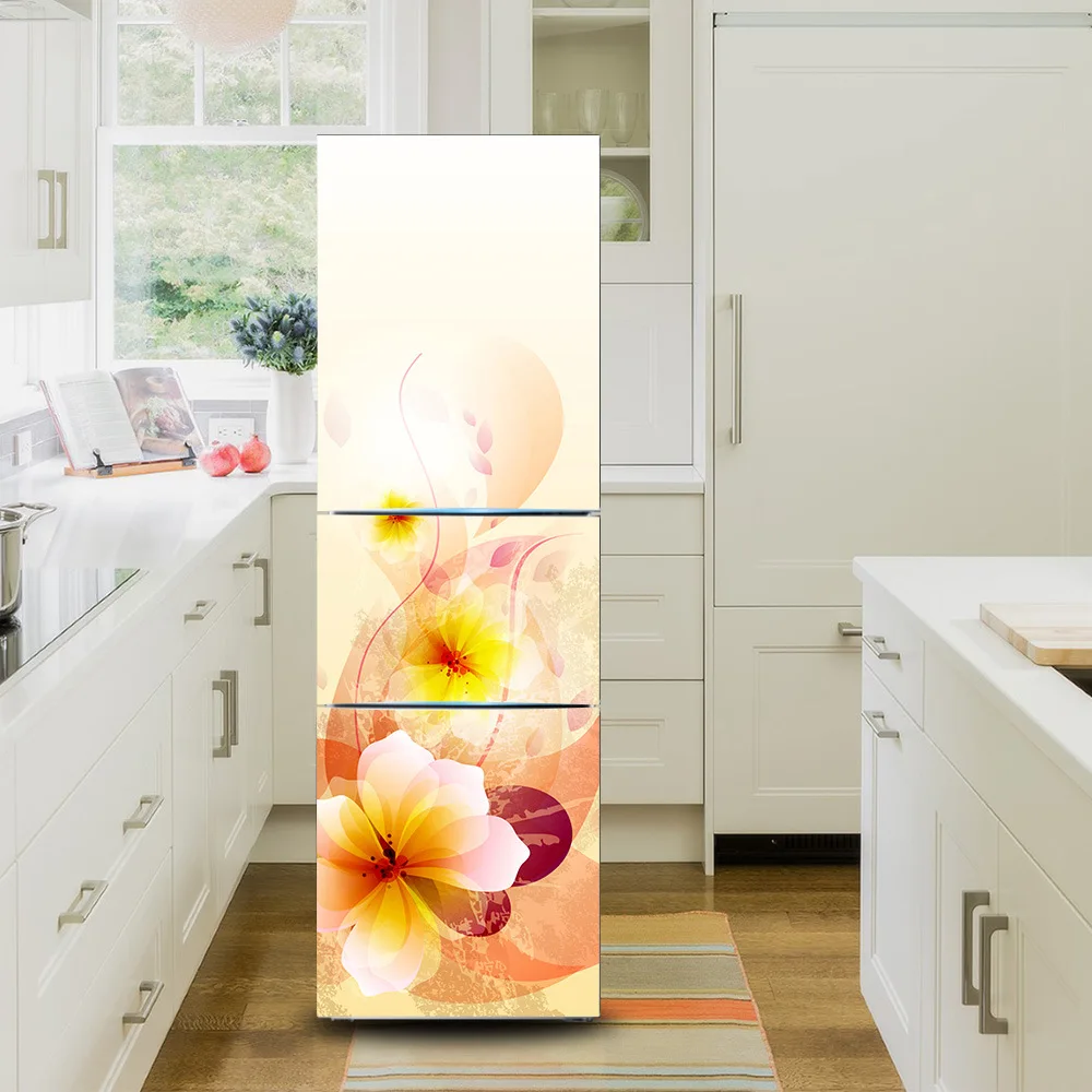 3D Wallpaper For Refrigerator Self Adhesive Vinyl Kitchen Sticker ...