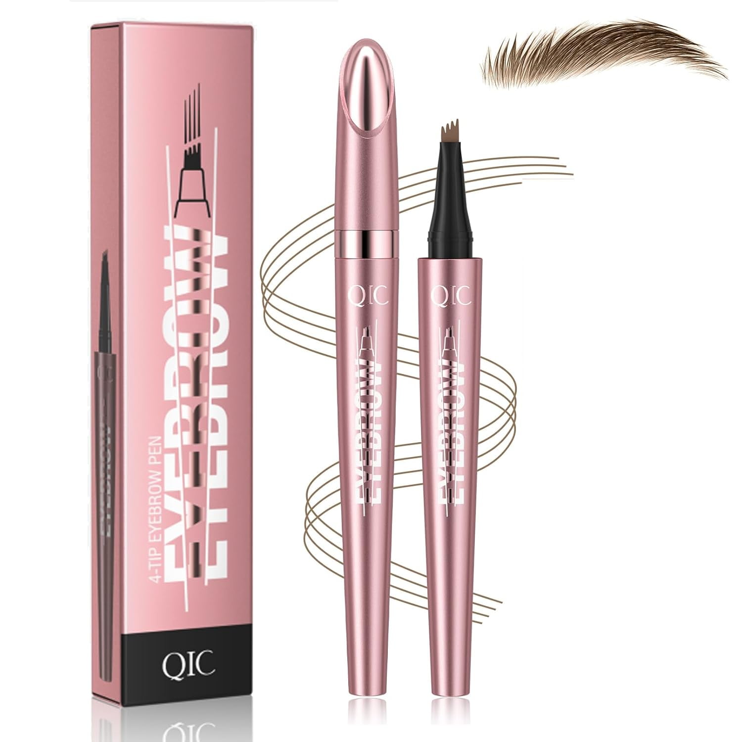 3D Waterproof Microblading Eyebrow Pen,Micro 4 Point Eyebrow Pencil for ...