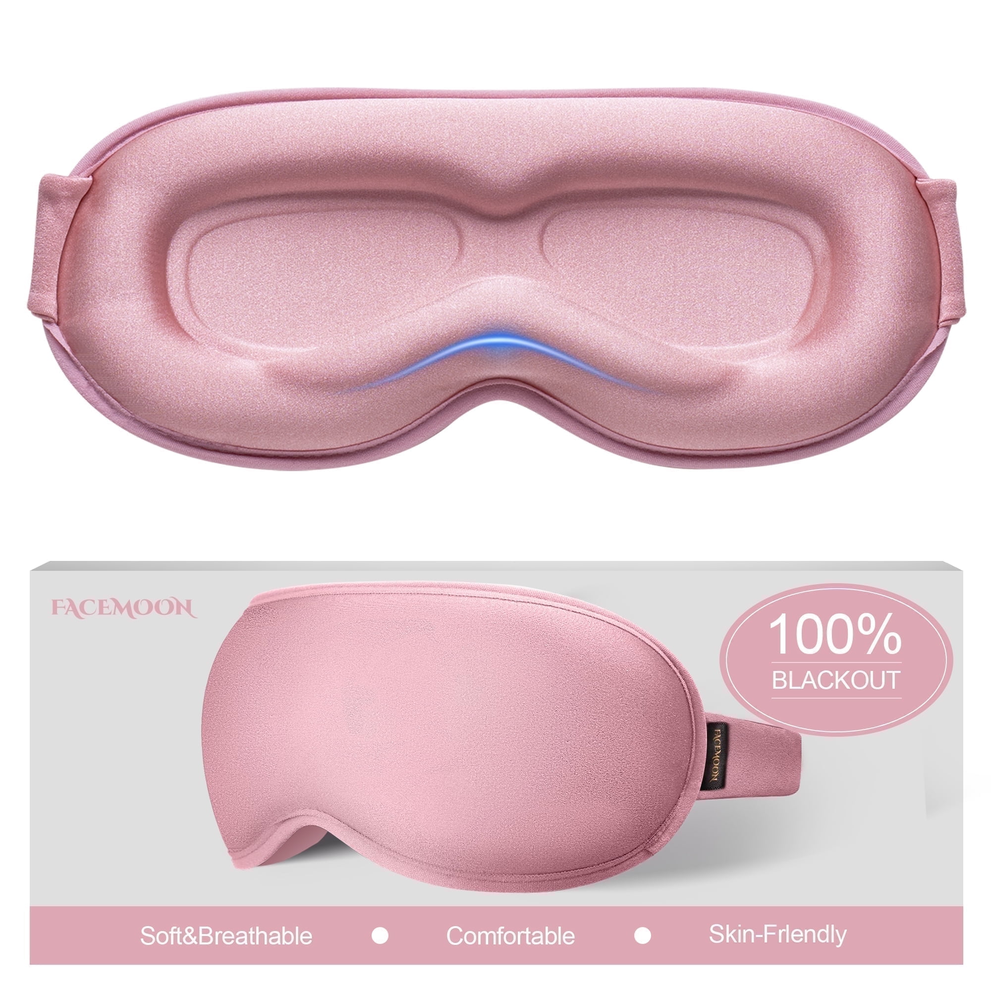 FACEMOON 3D Weighted Sleeping Mask, Memory Foam Eye Mask for Adults ...