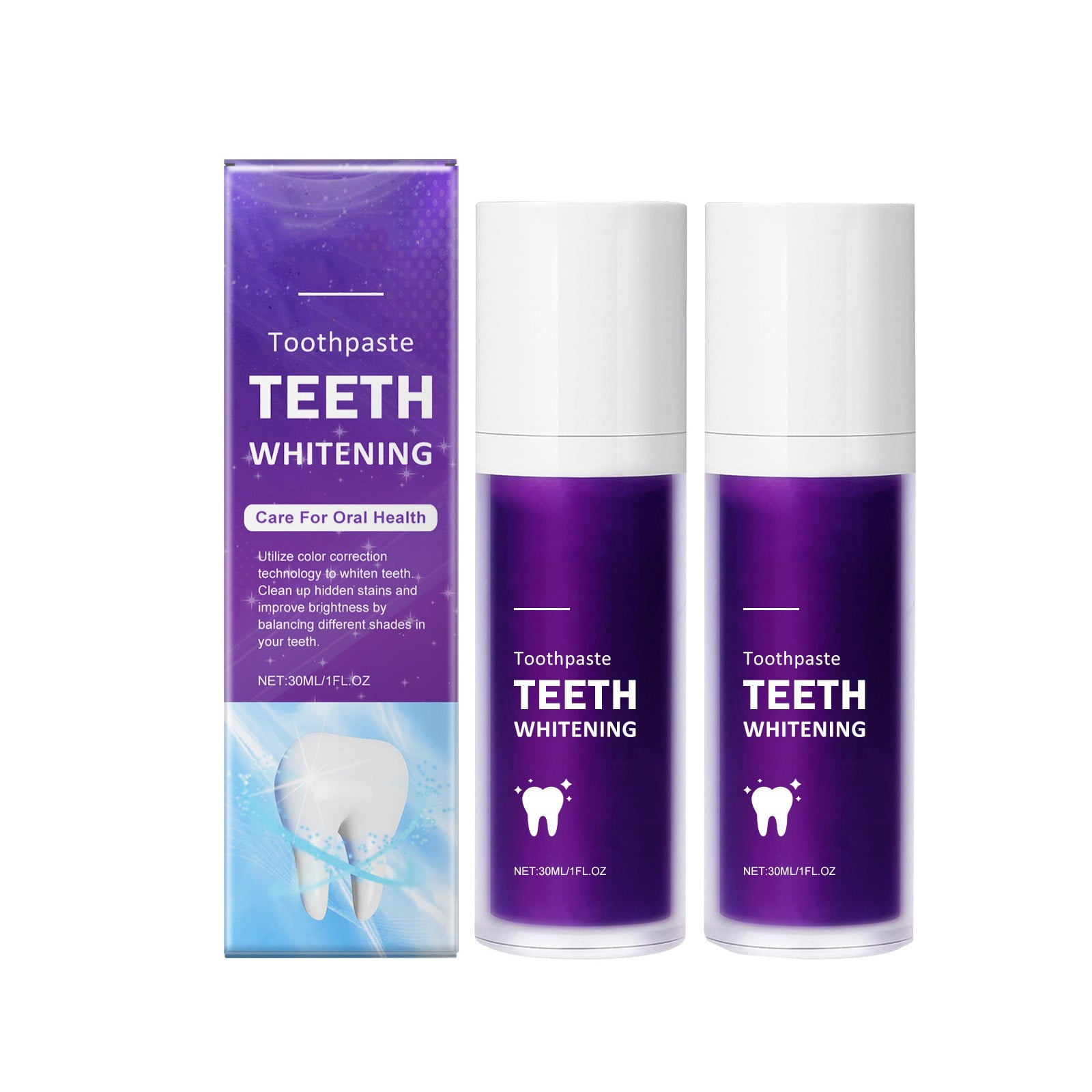 3D White Advanced Teeth Whitening Toothpaste,Purple Toothpaste Gently ...