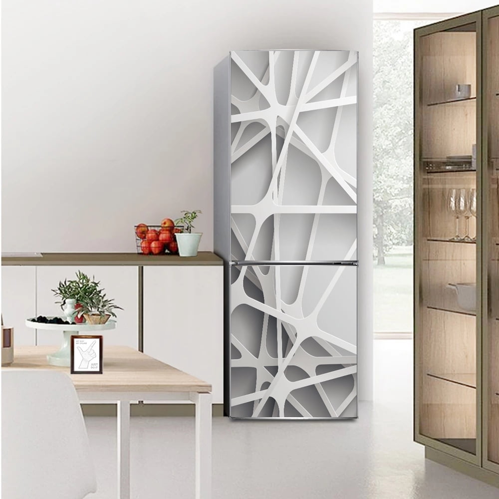 3D White Flower Kitchen Fridge Decorative Stickers PVC Waterproof ...