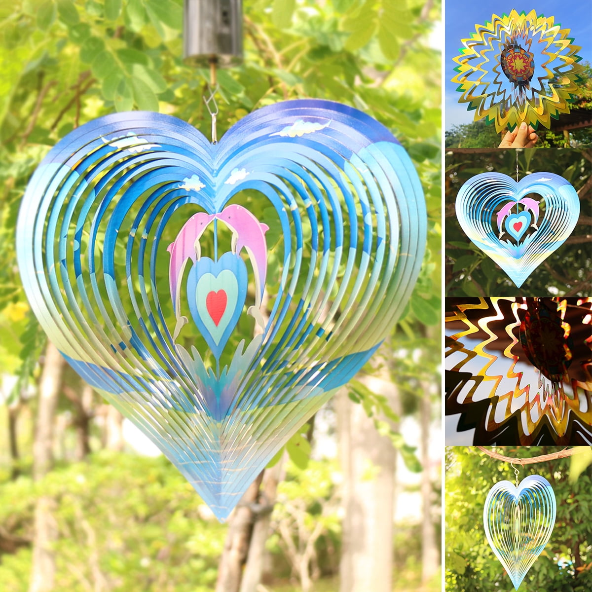 3D Wind Spinner,Wind Spinner Decoration Stainless Steel Decorative 3D ...