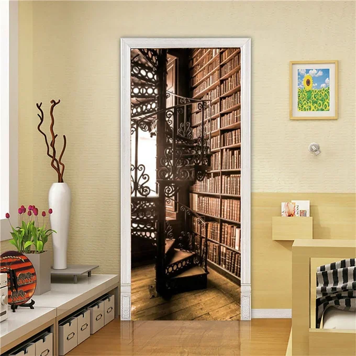 3D Wine Cabinet Door Stickers Liquor Theme Wallpaper Self-Adhesive PVC ...