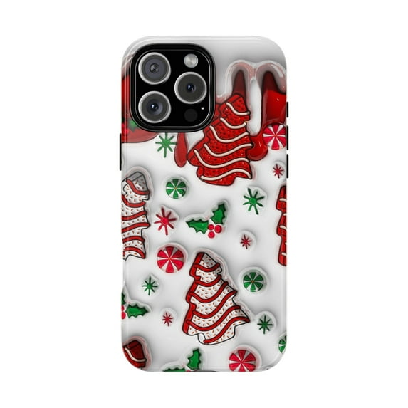 3D Winter Holiday Scene Phone Case for iPhone 17 to 11 Pro Max ...