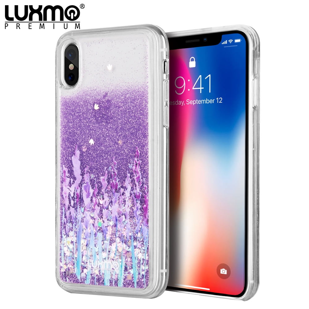 3D Winter Sparkle Glitter Waterfall Phone Case (Lavender Bliss) for ...