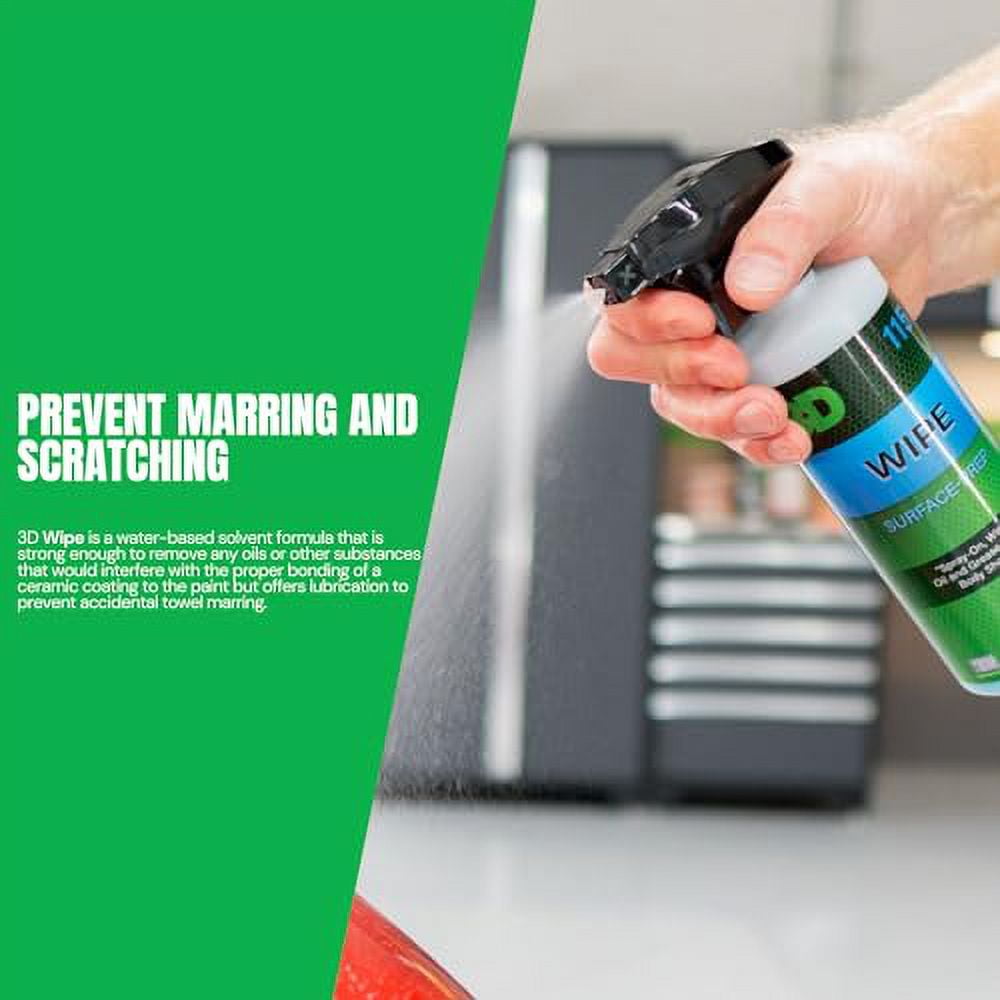 3D Wipe Ceramic Coating Surface Prep - Removes Excess Oils & Lubricants ...
