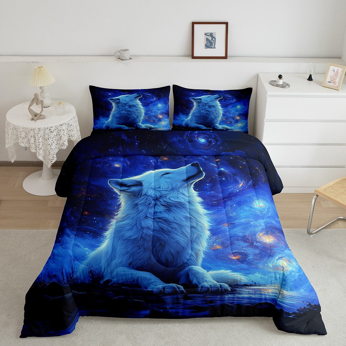 3D Wolf Comforter Set Full Size,Animals Bedding Sets 3Pcs Teens Room ...