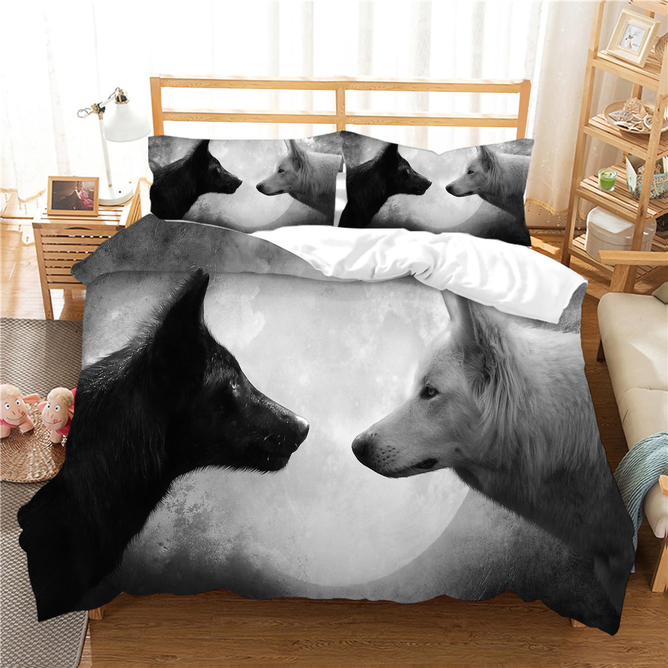 3D Wolf Printed Unique Design Bedding Cover Set Highend Home Textiles ...