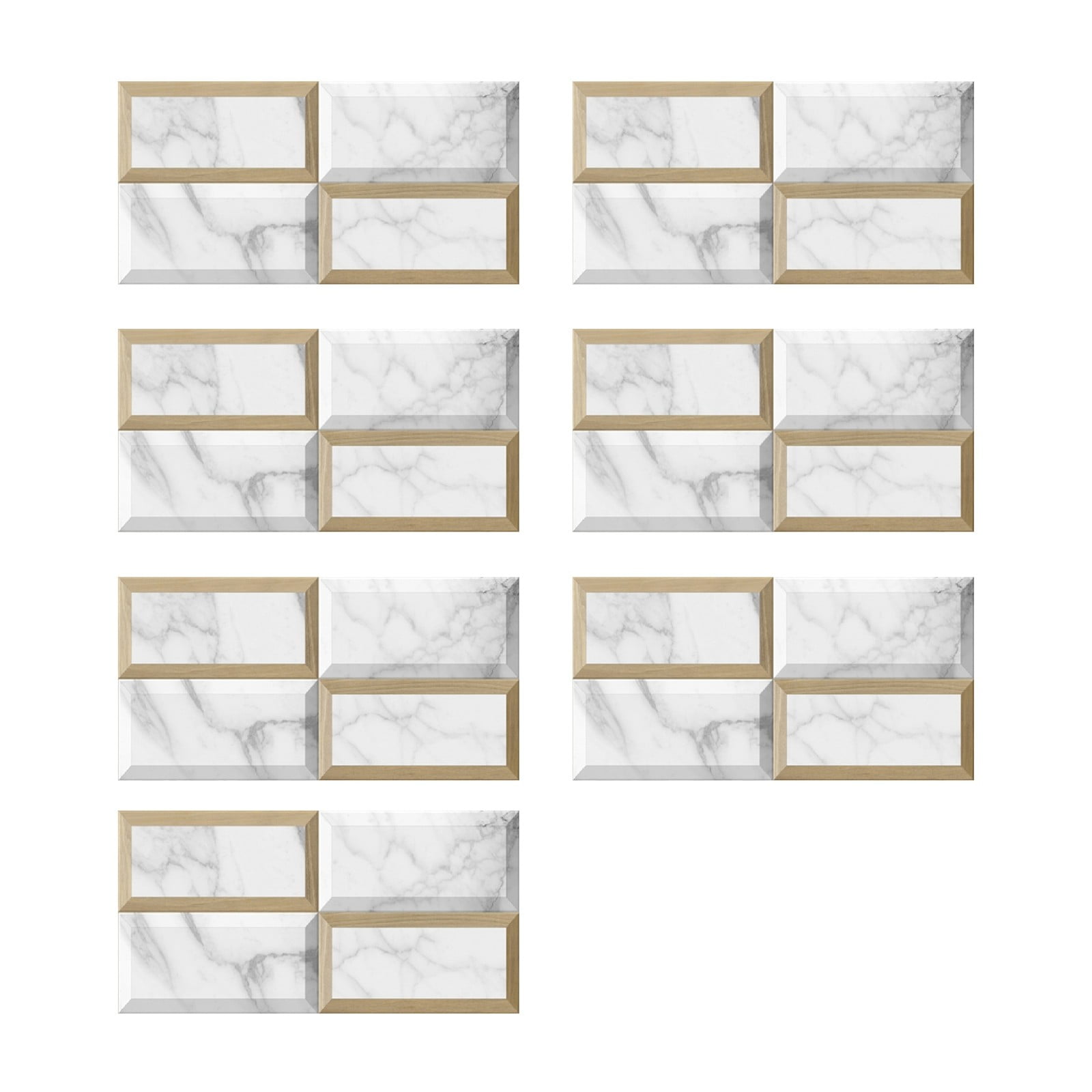 3D Wood Grain Tile Decals For Home Fouling Bathroom Kitchen Glossy Tile ...