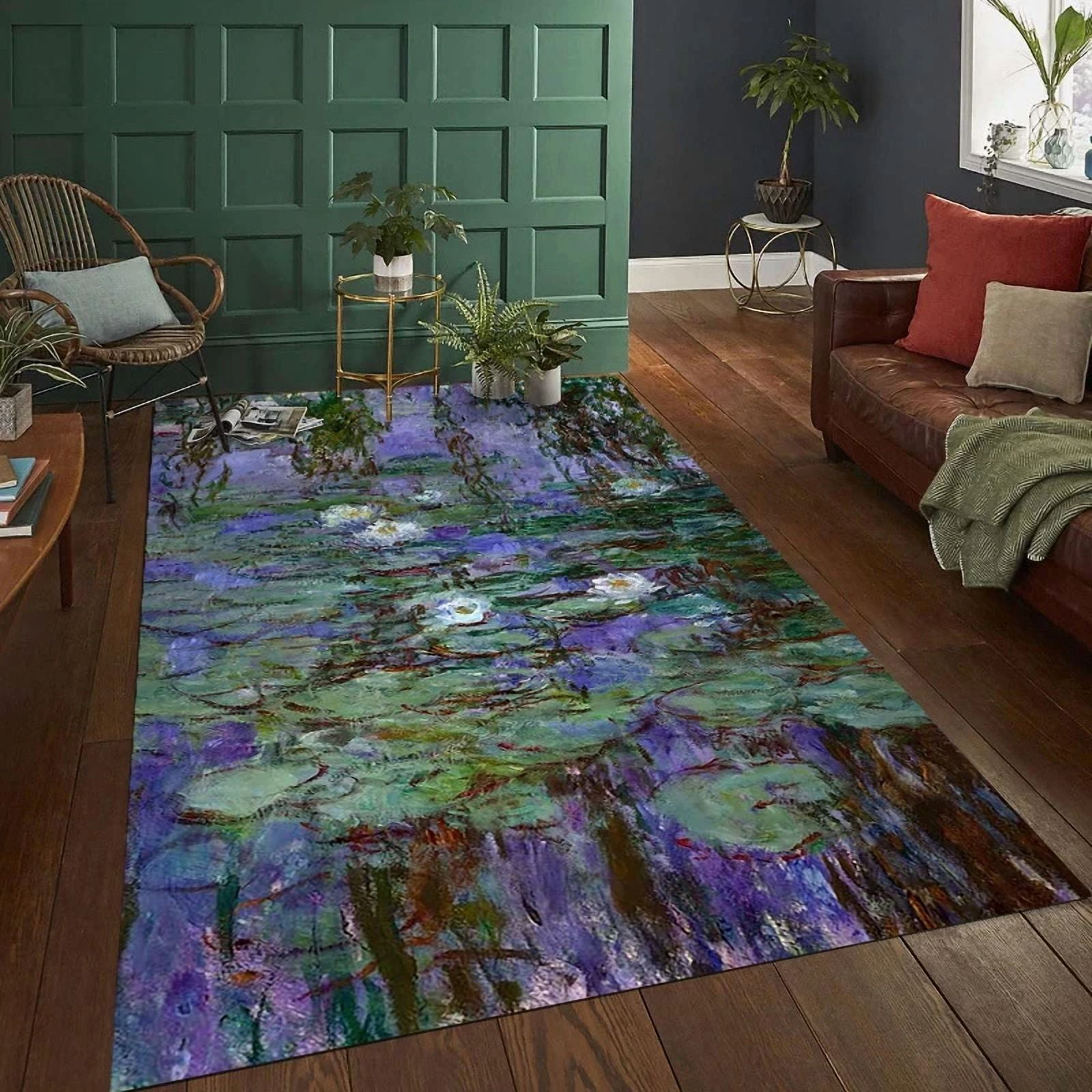 3D Wood Pattern Carpet Bedroom Rug Kitchen Floor Mat Home Living Room ...