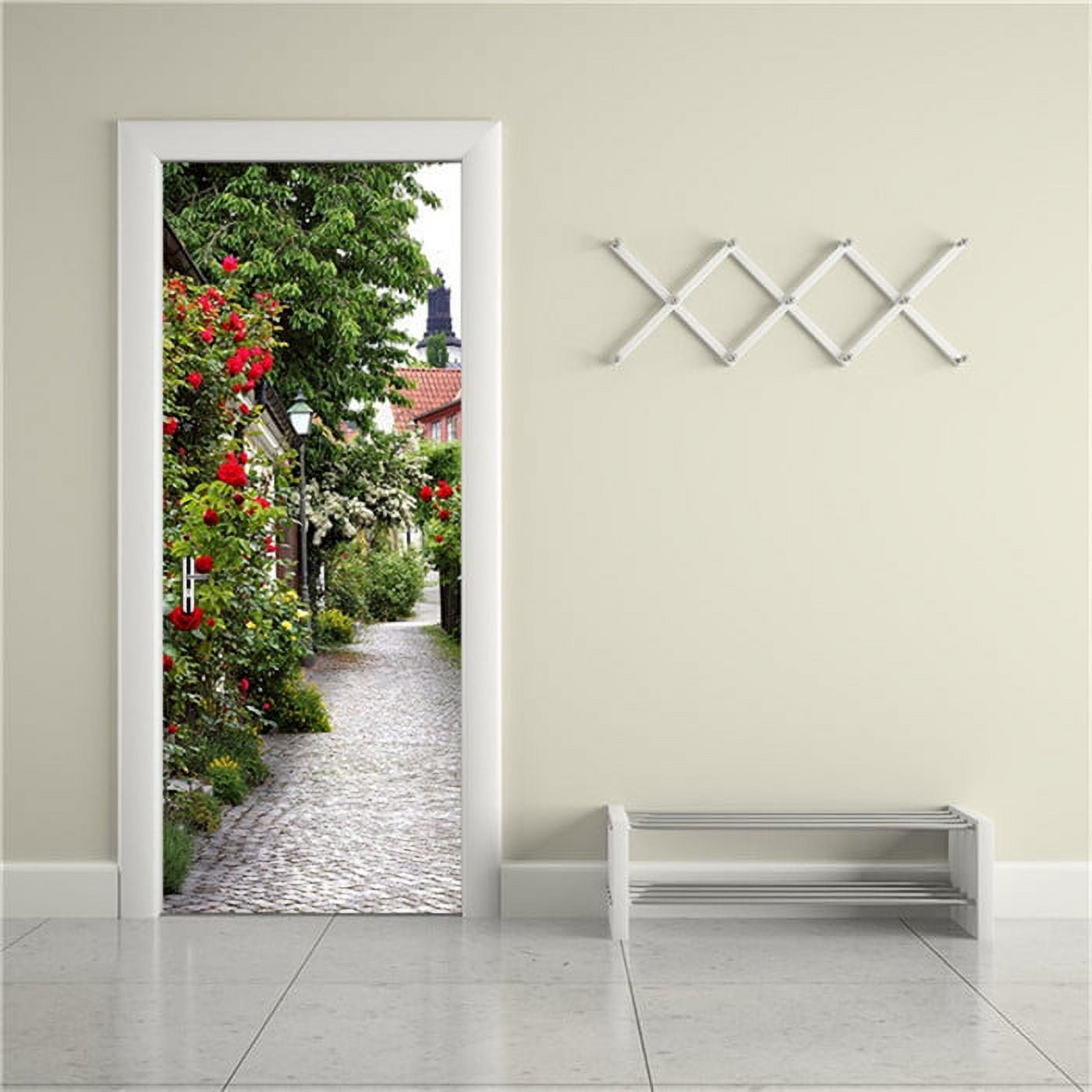 3D Wood Stickers for Door Vinyl Waterproof Self Stick Wallpaper Home ...