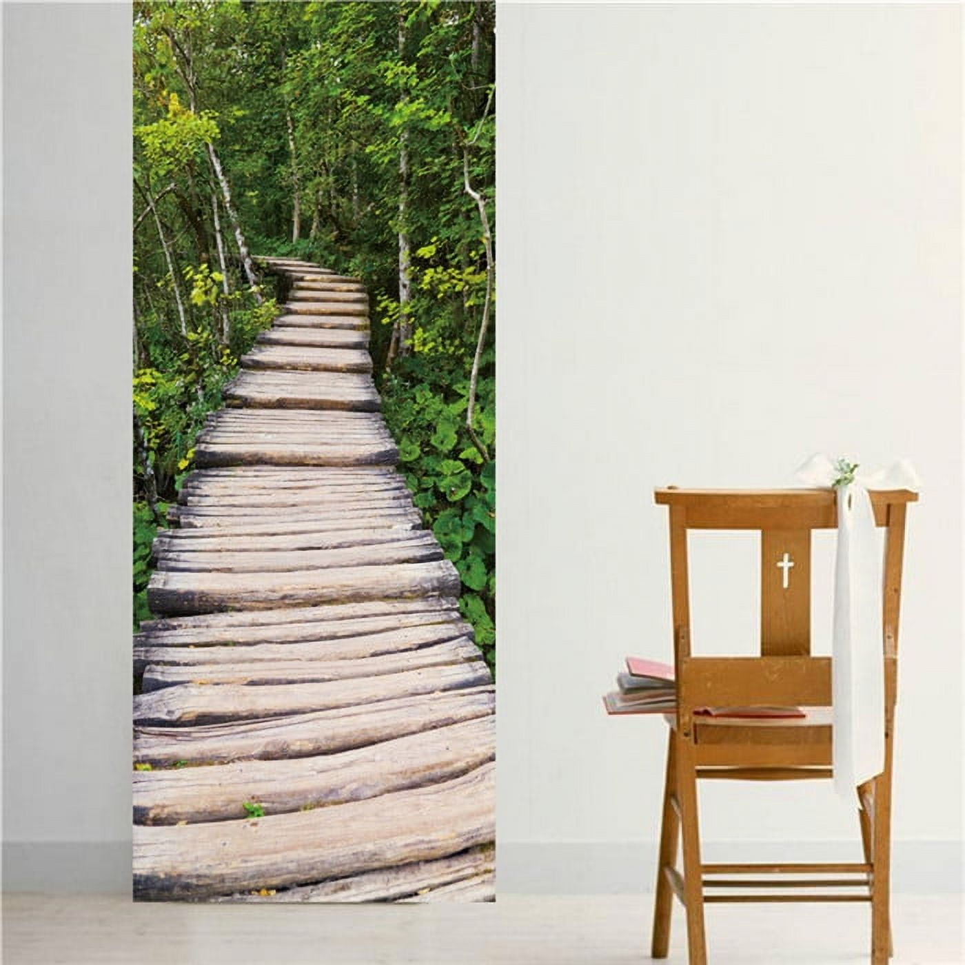 3D Wood Stickers for Door Vinyl Waterproof Self Stick Wallpaper Home ...