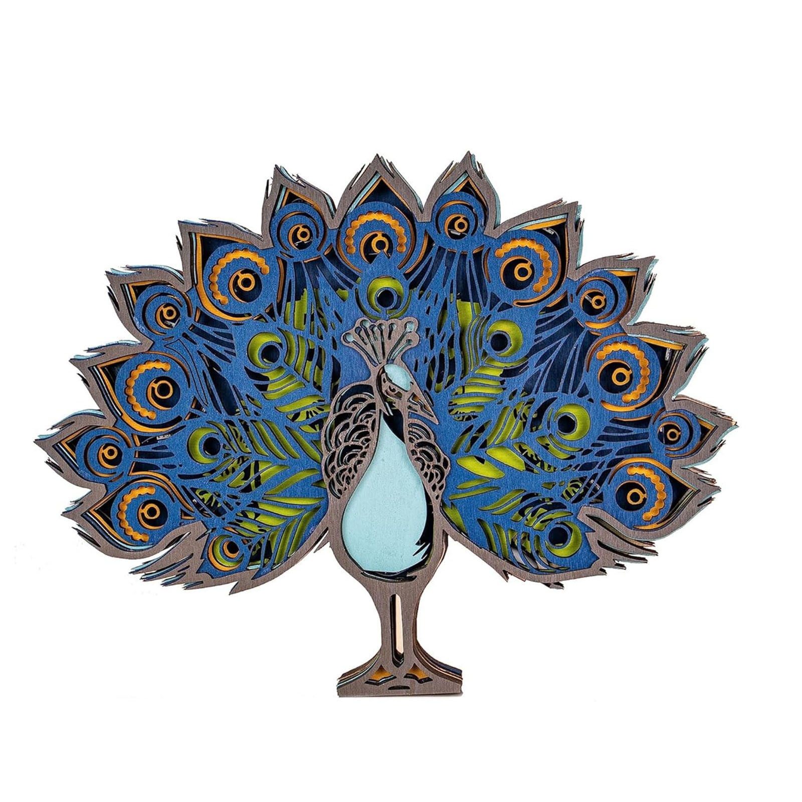 3D Wooden Animals Carving Led Night Light Wood Carved Lamp Modern ...