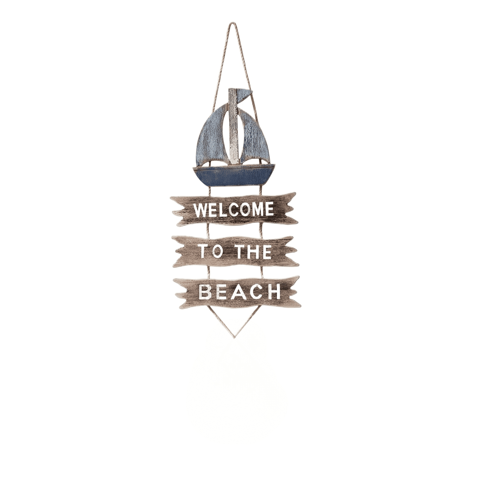 3D Wooden Fish-Shaped Welcome Sign, Nautical-Themed Rustic Wall Decor ...