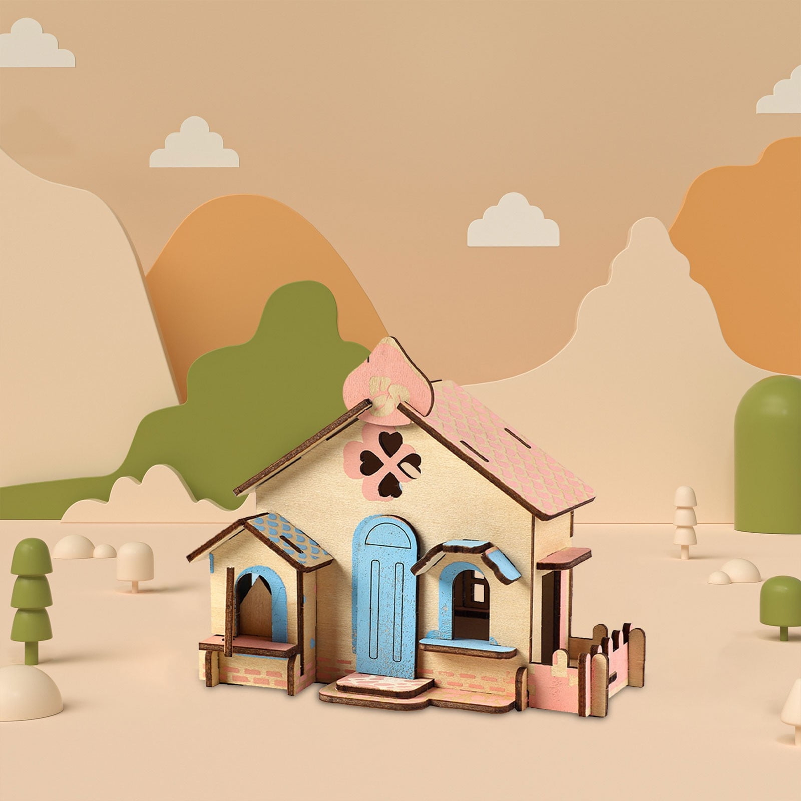 3D Wooden Puzzle Building Kit Educational DIY Model Toy for Kids and ...