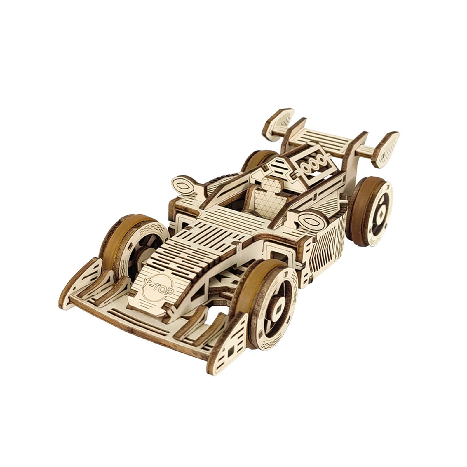 3D Wooden Puzzle Car Model Kit - Mechanical Vehicle Building Brain ...