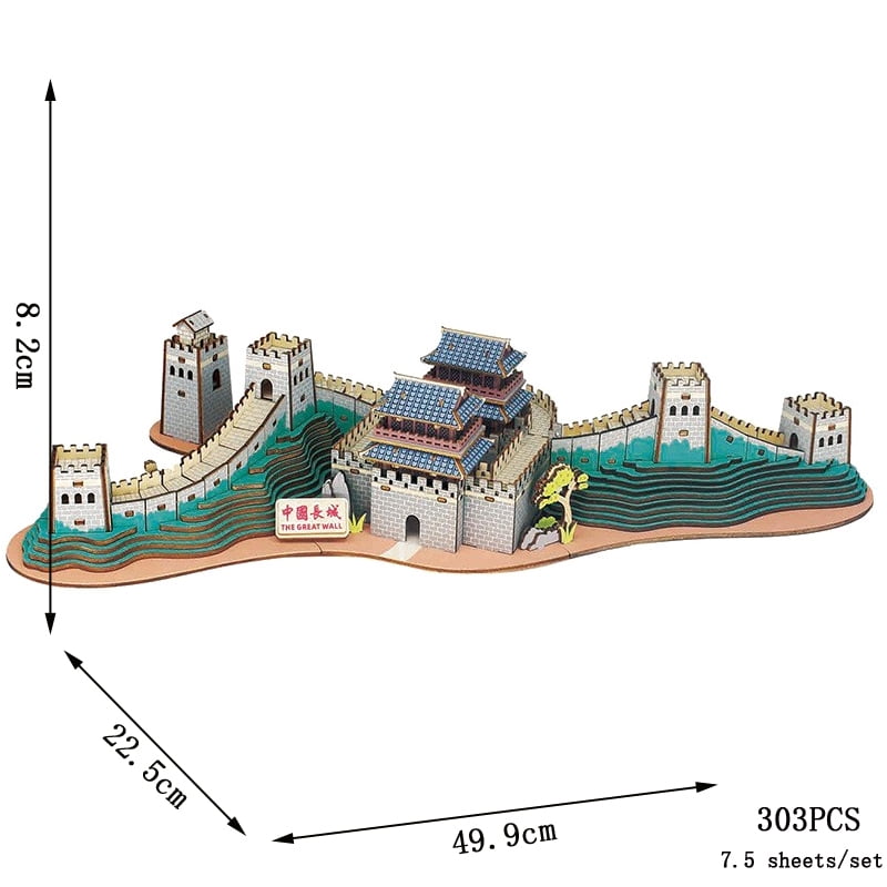 3D Wooden Puzzle Chinese Architecture Temple Of Heaven DIY Wood Jigsaw ...