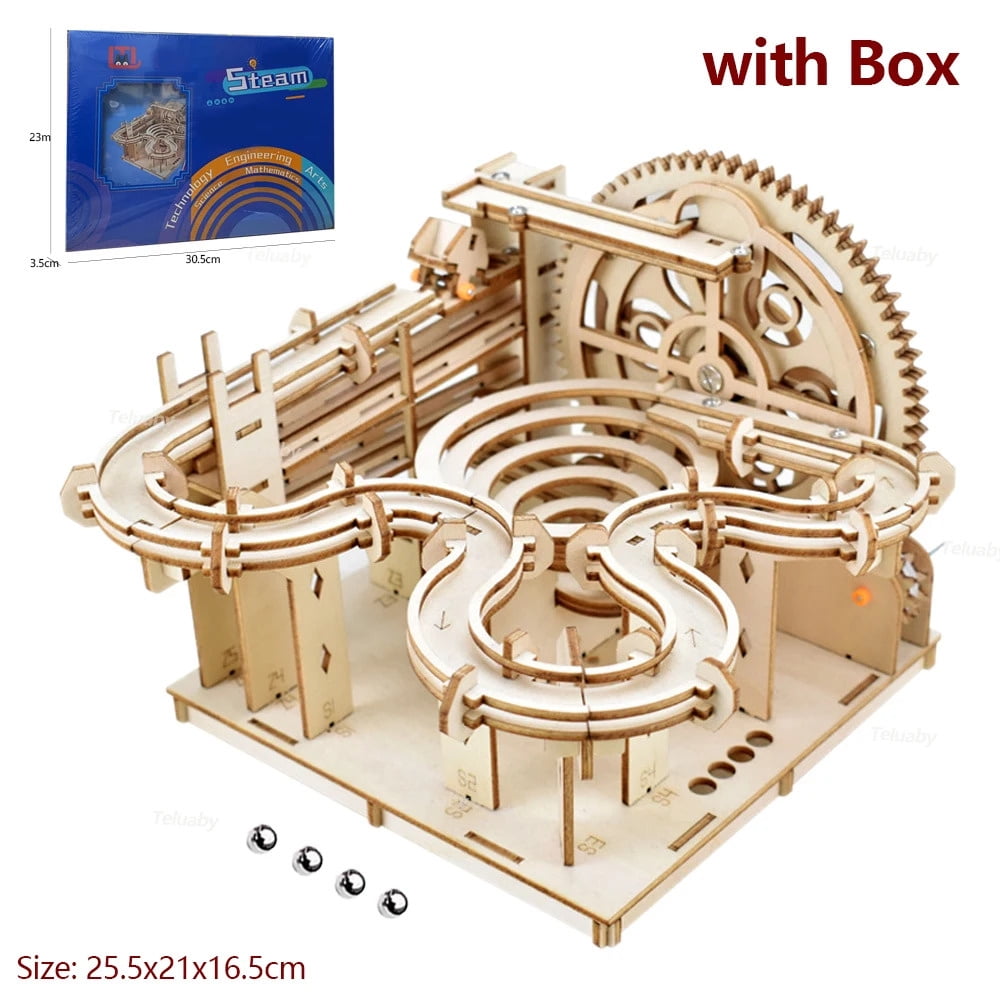 3D Wooden Puzzle DIY Mechanical Manual Model Building Kits Assemble ...