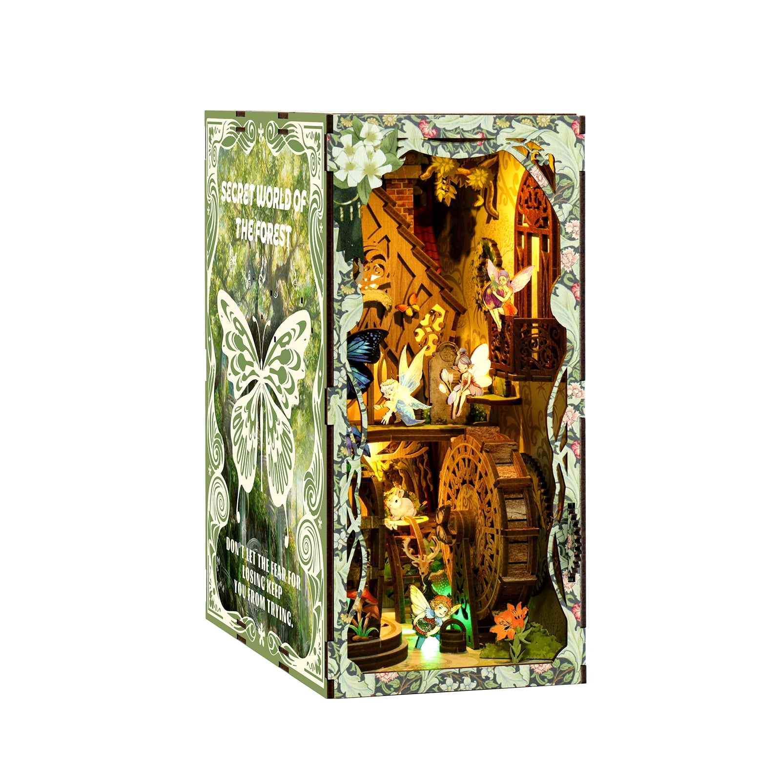 3D Wooden Puzzles DIY Book Nook Kit, Fairy Tale Cottage Miniature ...