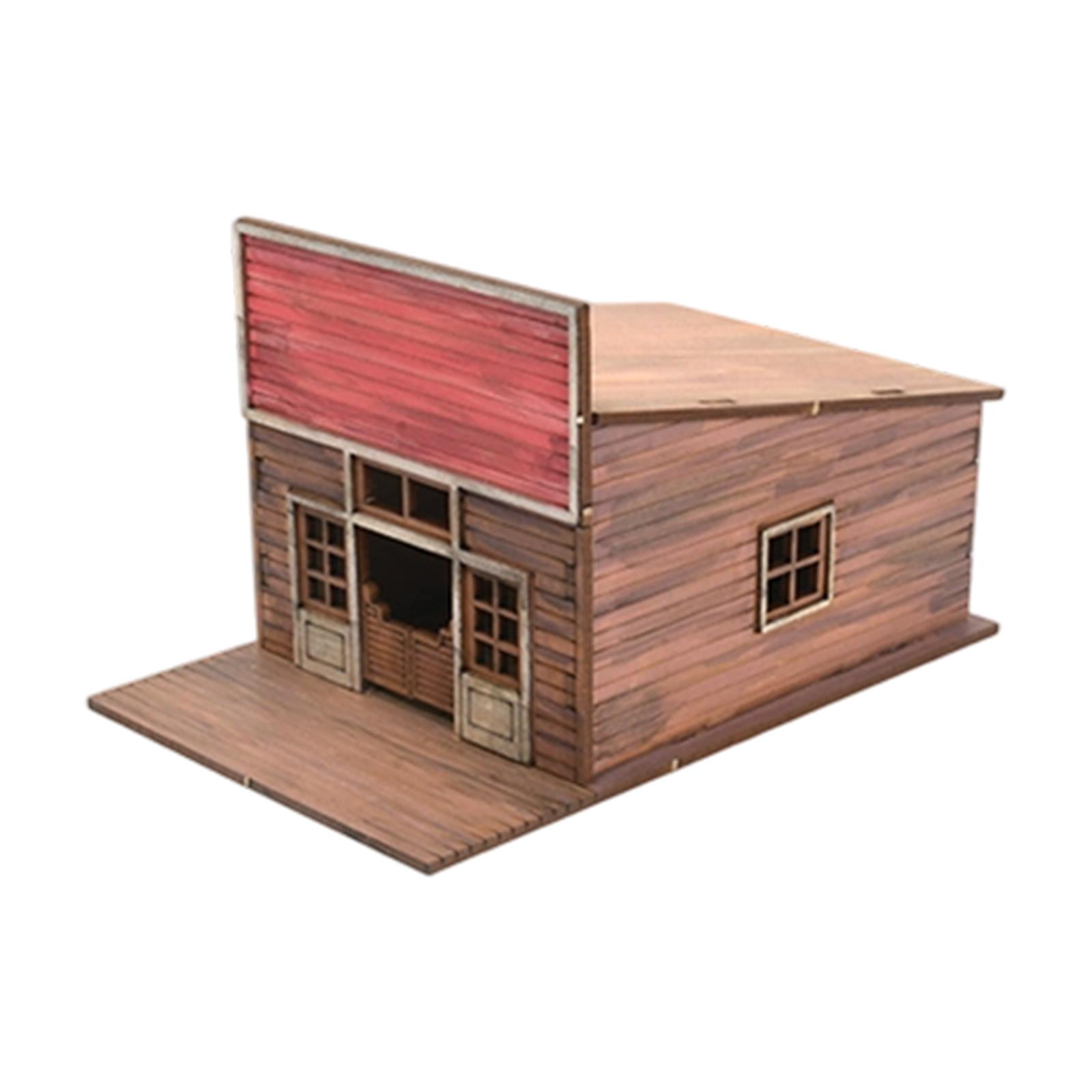 3D Wooden Puzzles Town Model Kit Unfinished Craft Wood for Hobbyists ...