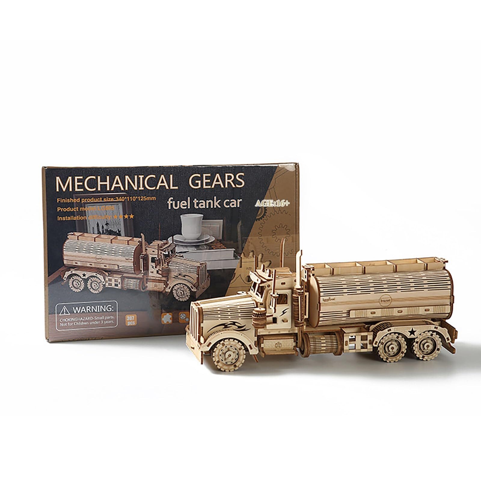 3D Wooden Retro Steam Train Model Kit - DIY Building Craft for Home ...