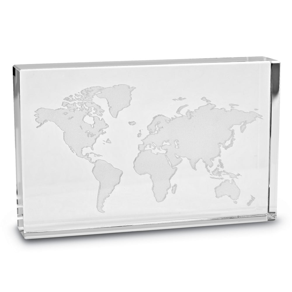 3D World Map Opti-Crystal Glass Award/Paperweight QGM21720 - Walmart.com