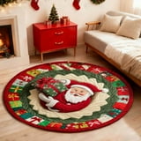 3D Xmas Optical Illusion Rugs Santa Claus / Snowman / Animal Print ...