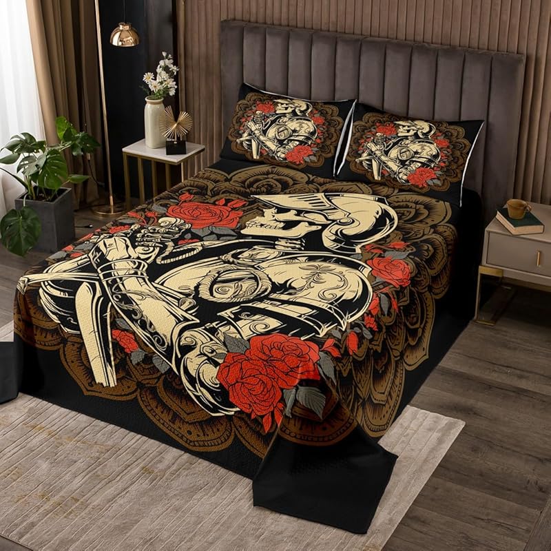 3D dragon bedspread set for kids Boys Girls red rose floral coverlet ...