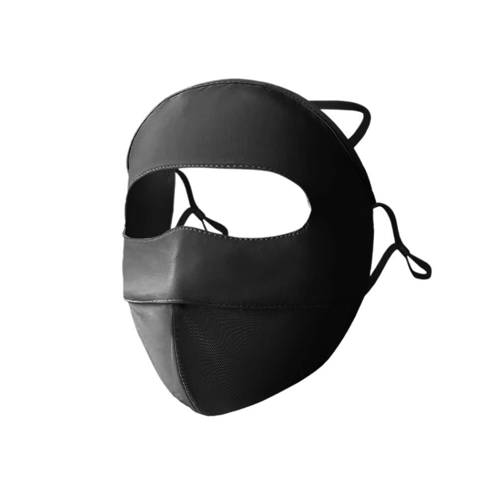 [3D fishbone facekini] - Black (A) 3D fishbone sunscreen mask does not ...