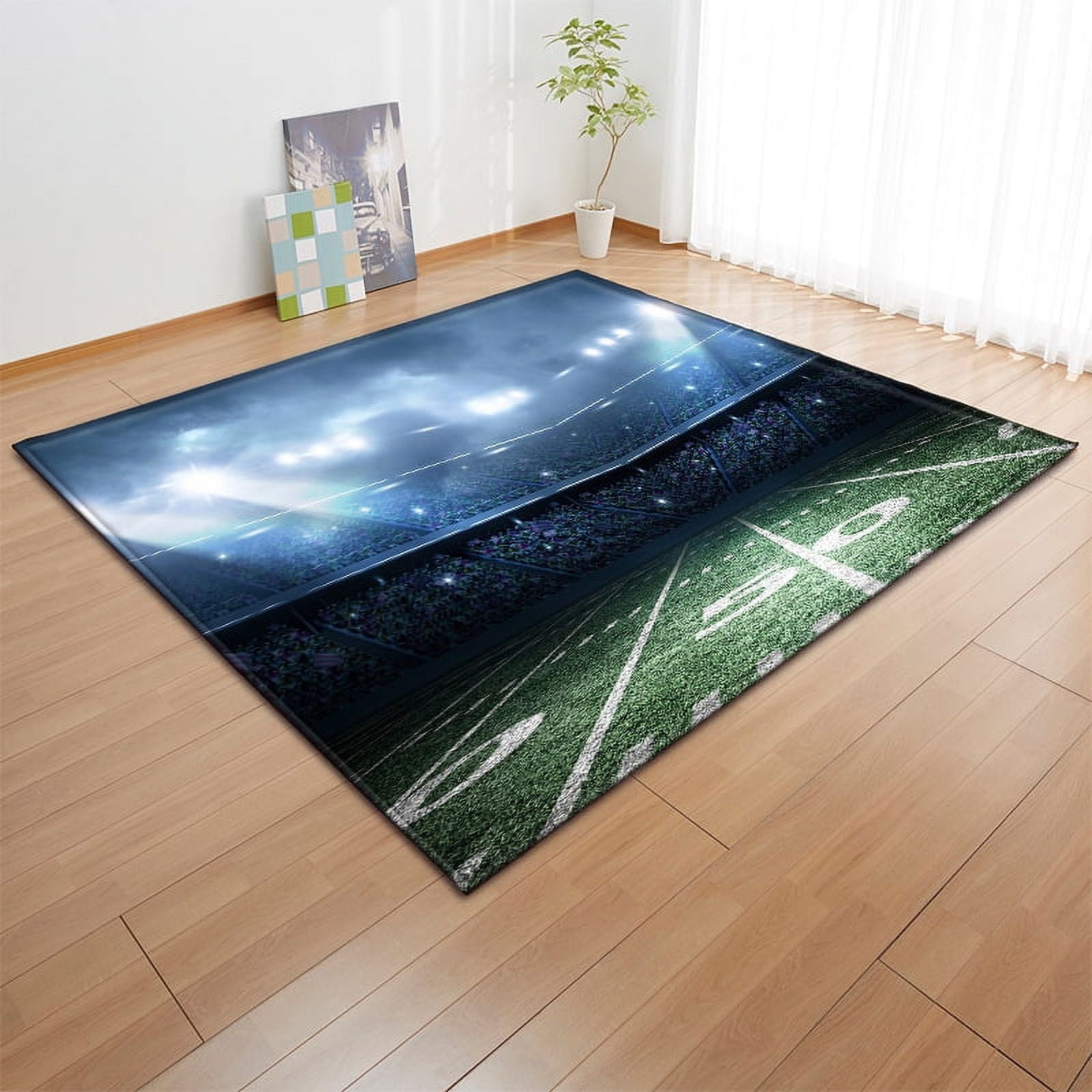 3D football field pattern decorative carpet bedroom living study ...