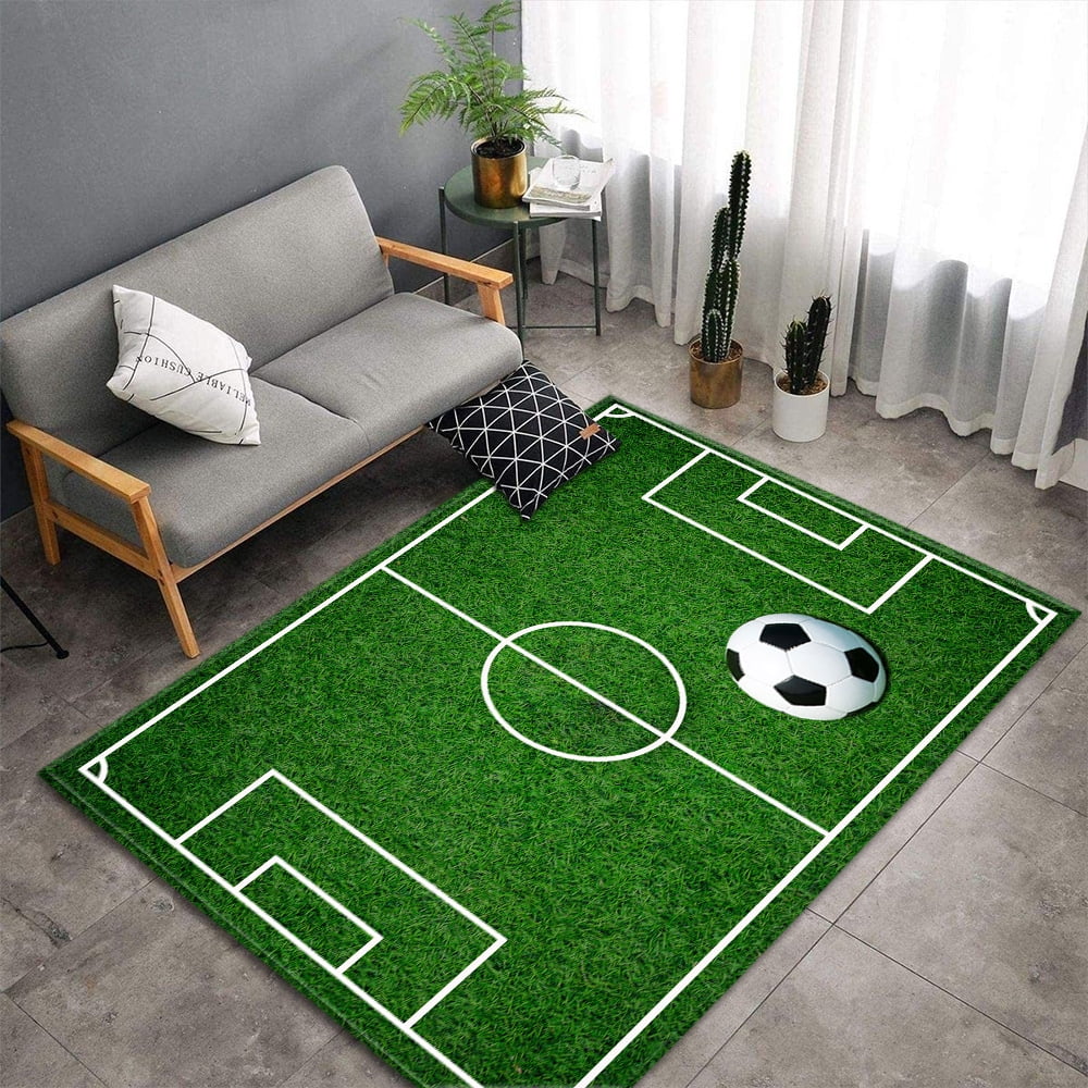 3D football field pattern decorative carpet bedroom living study ...