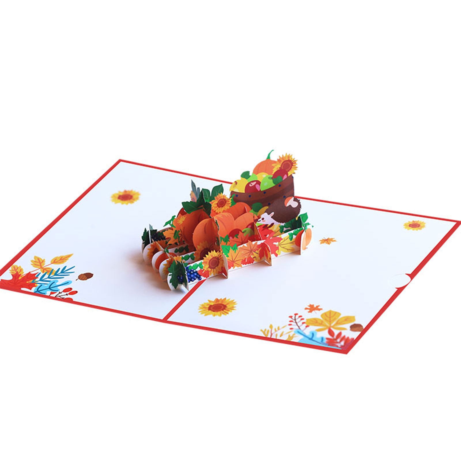 3D for Pumpkin Maple Thanksgiving Greeting Card Surprise Mysterious for ...