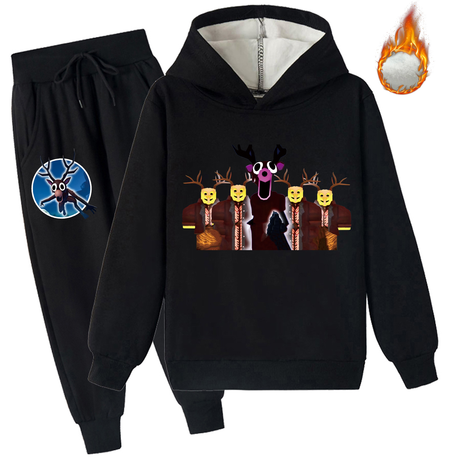 3D game peripherals 99 Nights in the Forest casual fleece sweatshirt ...