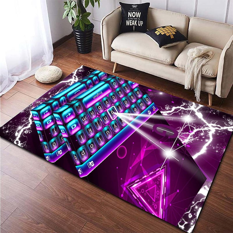 3D gaming handle player controller pattern carpet living room bed pad ...