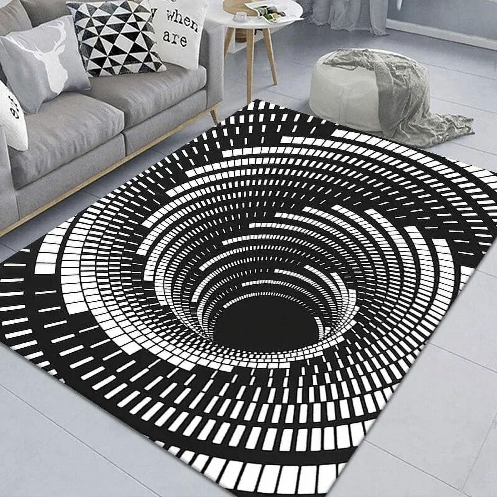 3D hallucination optical visual trap Abyss geometric decorative carpet ...