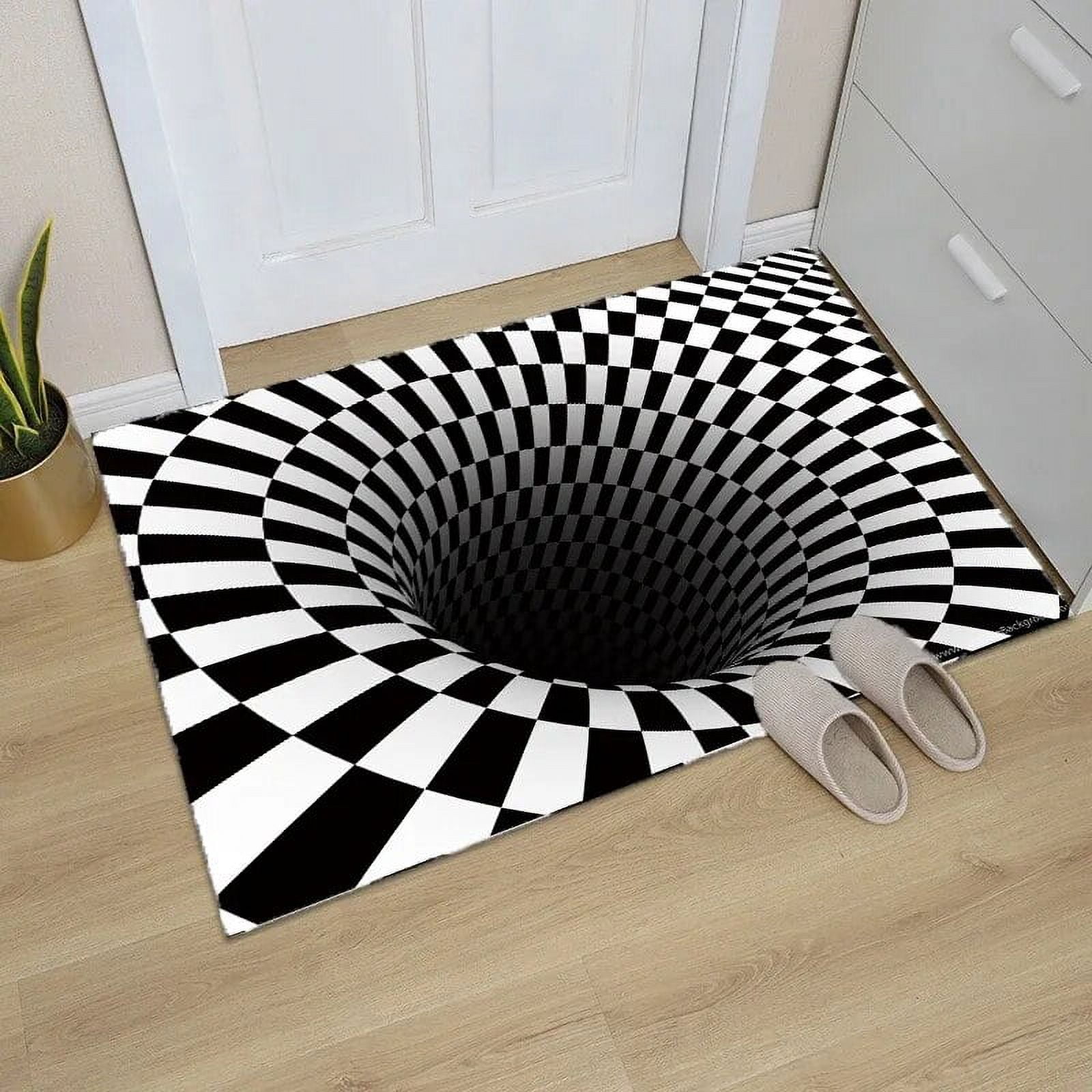 3D hallucination optical visual trap Abyss geometric decorative carpet ...