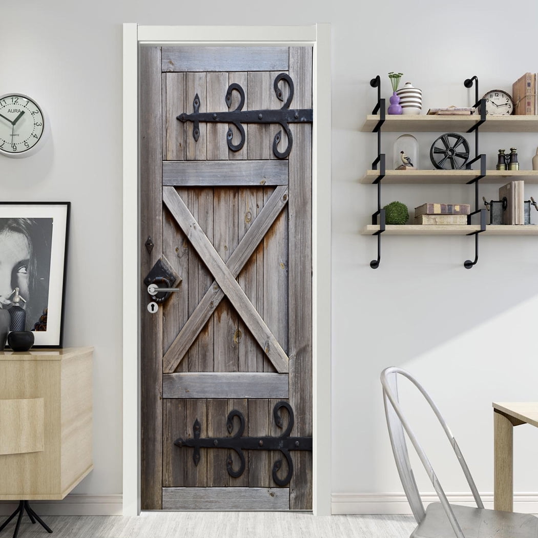 3D high simulation door series door stickers removable waterproof wall ...