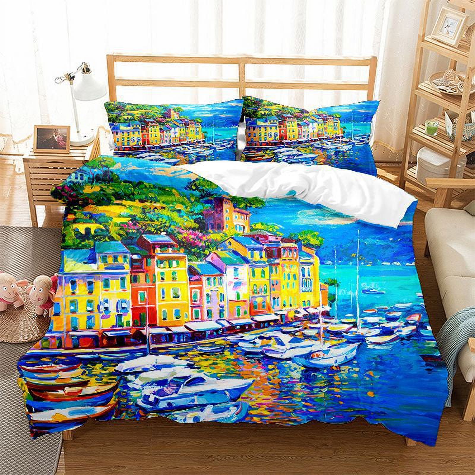 3D landscape printing series quilt cover, 3D Oil Painting Landscape ...