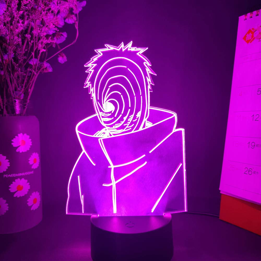 3D led Lamps Uchiha Obito 3D Figurine Visual Night Lamp LED Touch ...