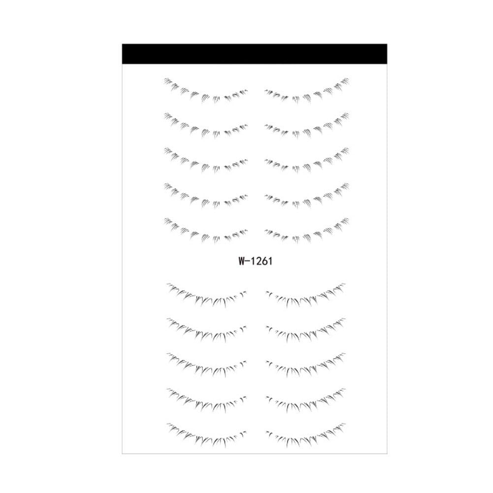3D lti-Style Lower Eyelash Tattoo Stiers Transfer Lashes Makeup Decals ...