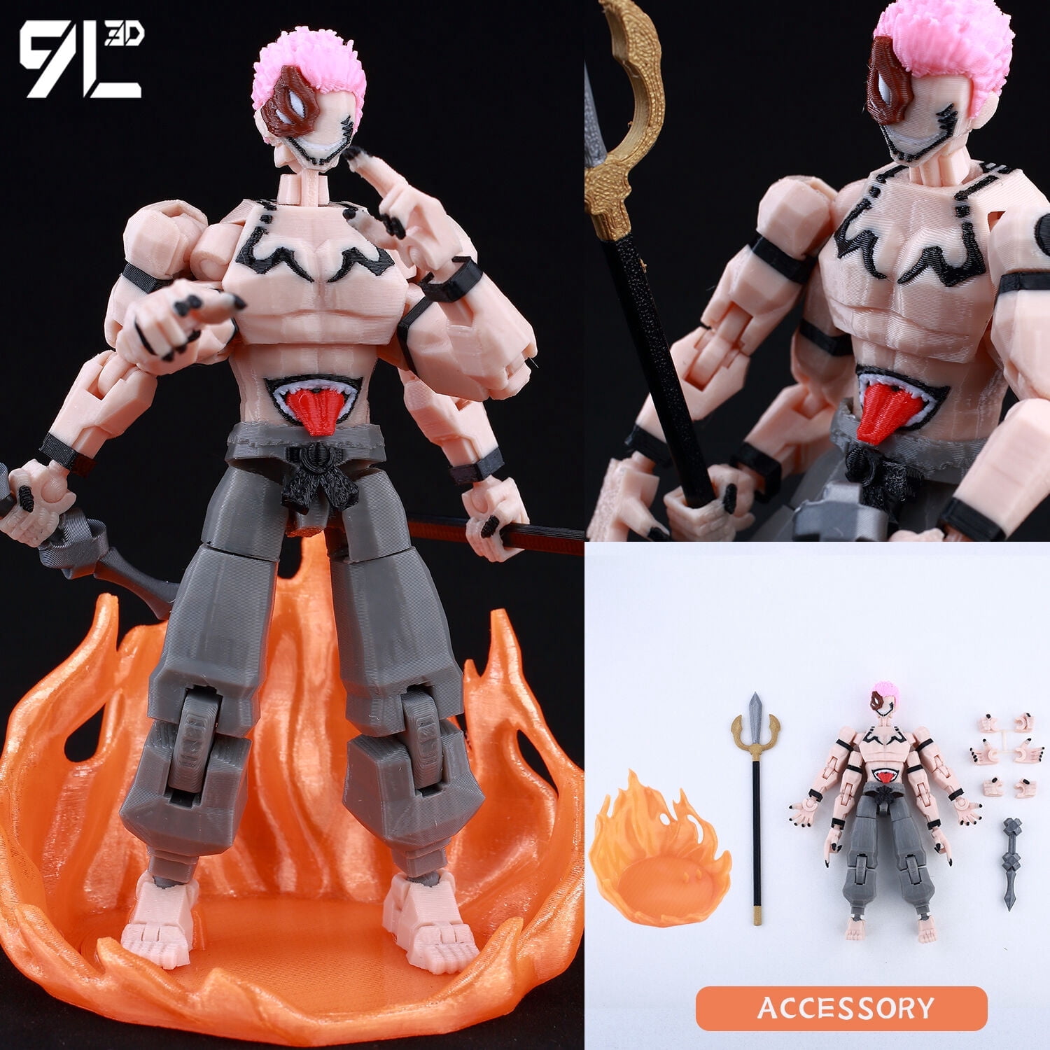 3D mannequin 13 anime hero character 3D printed mannequin 13 can pose ...