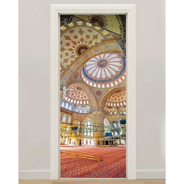 3D modern room scene Door stickers Stereo space PVC wallpaper Apartment ...