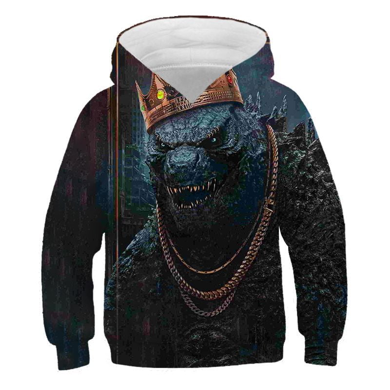 3D new Godzilla vs. King Kong fashion hooded personality hoodie man ...