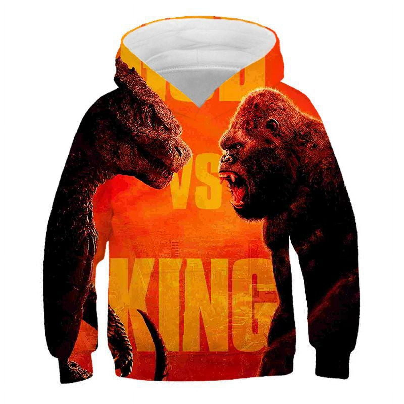 3D new Godzilla vs. King Kong fashion hooded personality hoodie man ...