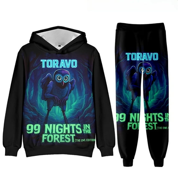 3D new game peripherals 99 nights in the forest printed hooded sweatshirt leggings and pants set ...