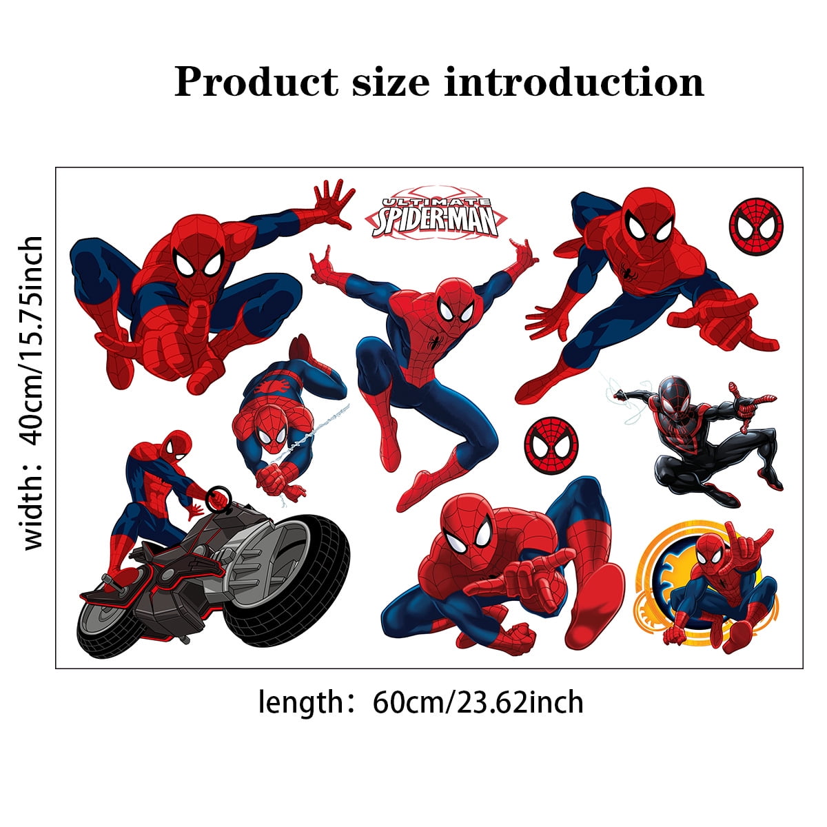 3D new version Spider-Man through-the-wall wall sticker for home ...