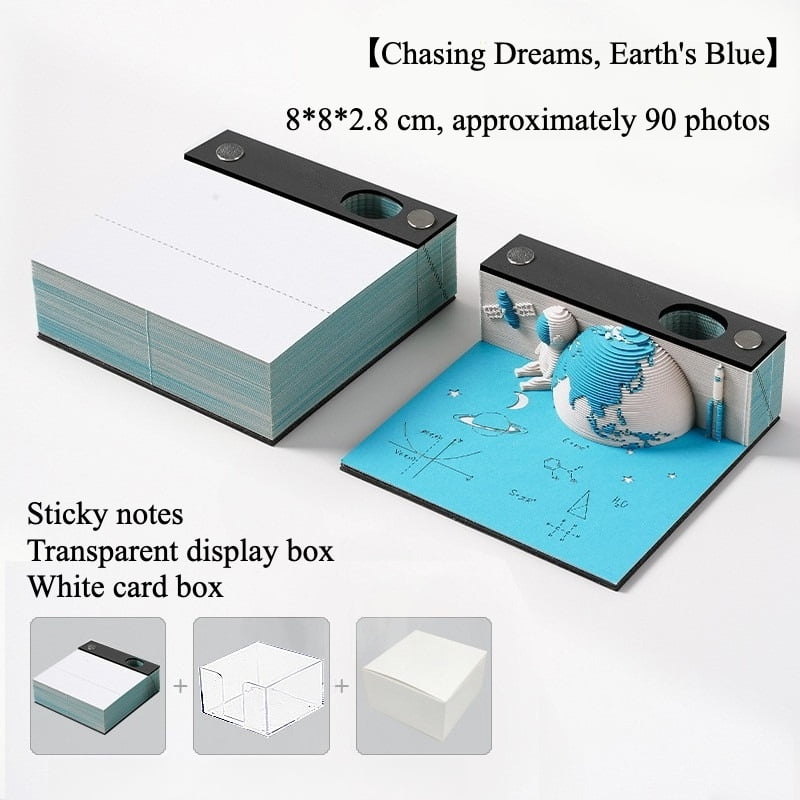 3D paper carving dream three-dimensional sticky notes local style ...