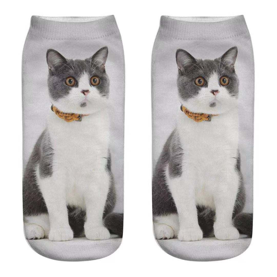 3D personalized animal print socks cute boat socks cat socks cartoon ...